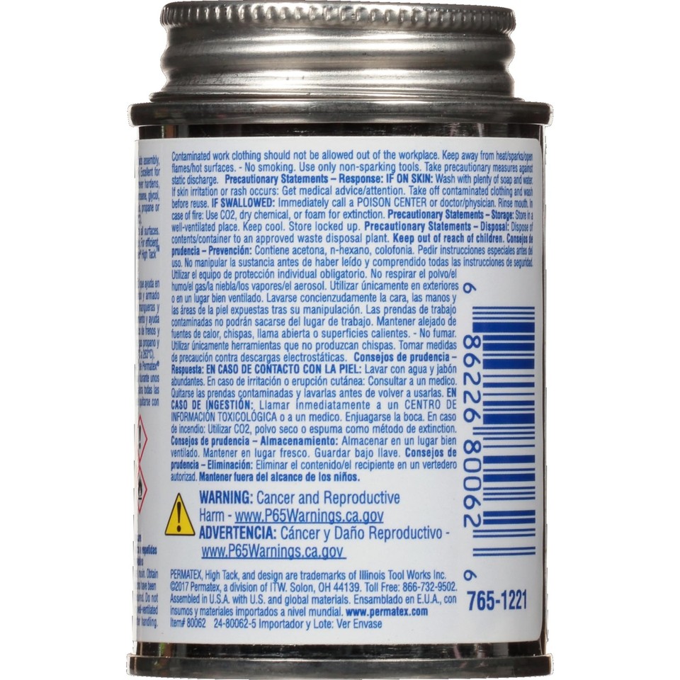 Permatex 80062 High Tack Gasket Sealant, 4 oz. , Black | eBay
