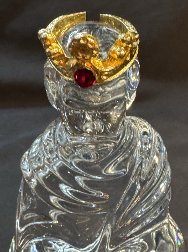 Gorham Seet of 3 Crystal Nativity Figurines Balthazar King Melchior ...