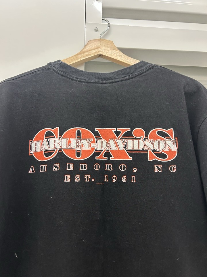 VTG 2000 Harley Davidson Thunder Eagle Shirt Size Large TYPO on Backhit ...