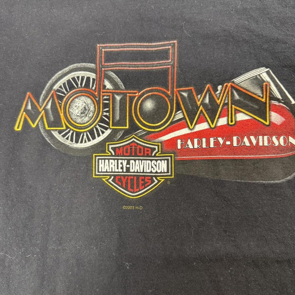 MoTown Vintage 2003 Harley Davidson Detroit, Michigan Graphic Tee | eBay