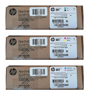 3 x Printhead HP LATEX 1500 3000 3100 3500 / 881 CR327A CR328A CR329A ...