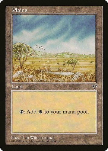 Plains (A) Mirage PLD Basic Land MAGIC THE GATHERING MTG CARD ABUGames ...