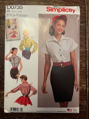 Simplicity 8445 / D0735 UNCUT Sewing Pattern, Misses' Vintage Blouses ...