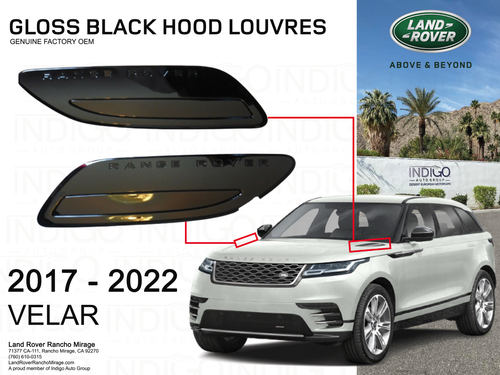 Land Rover OEM Range Rover Velar L560 Hood Vent Louvre Pair Glossy ...