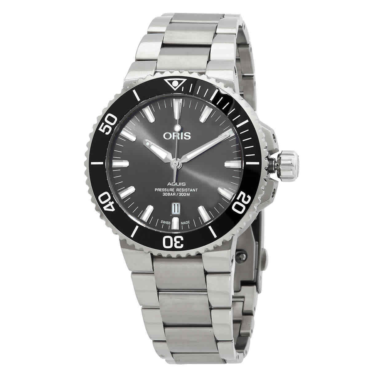 Oris Aquis Gray Men's Watch - 01 733 7730 7153-07 8 24 15PEB for sale ...