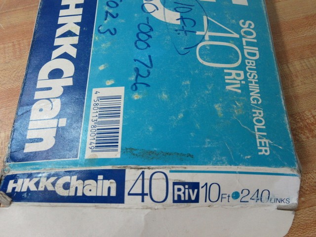 5x HKK Roller Chain 40 RIV 10 FT 240 Links Old Stock (two May Be ) for ...