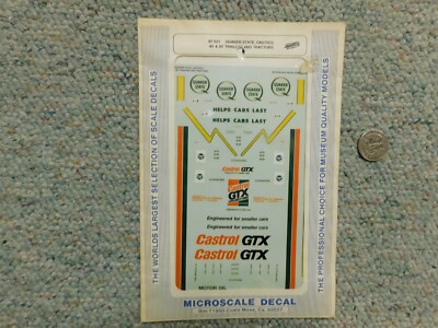 Microscale HO decals 87-521 Quaker State Castrol 40 50' trailers ...