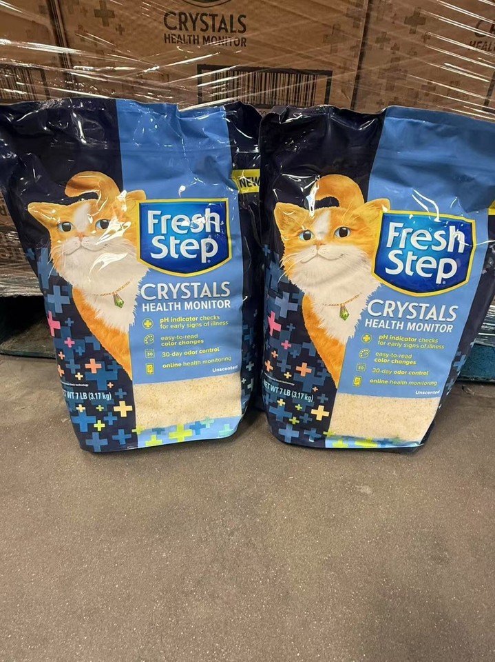 Fresh Step Crystals Health Monitoring Cat Litter, Unscented, 14 lbs ...