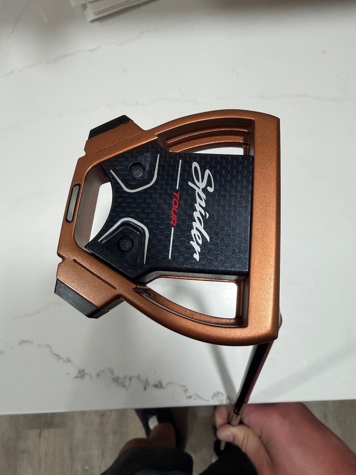 Taylormade Tour Issue SPIDER X Copper/White #3 KBS black shaft no line ...