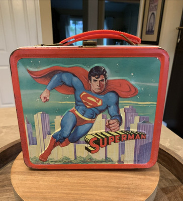 Vintage 1978 Aladdin SUPERMAN LUNCHBOX Feat CHRISTOPHER REEVE MARGOT ...