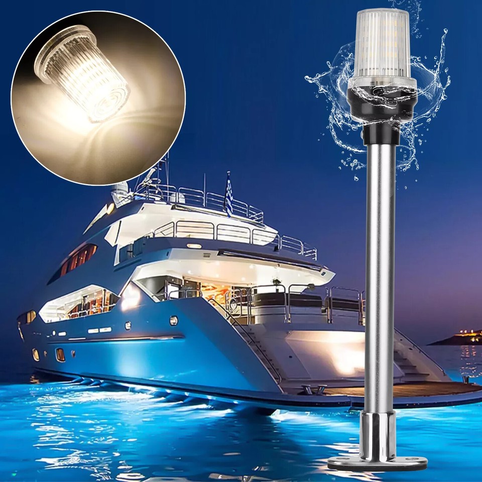 12'' Marine Navigation Anchor Stern Light Boat LED All-Round Pole Light ...