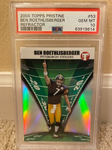 2004 Topps Pristine Ben Roethlisberger Rookie RC Refractor 86/99 PSA 10 MT Pop 2 | eBay