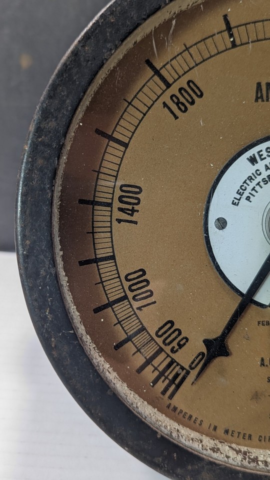 Westinghouse Antique Ammeter Steampunk Electrical Meter Industrial ...