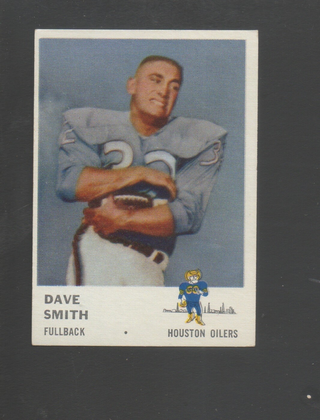 1961 Fleer Football Card #170 Dave Smith-Houston Oilers Near Mint Card ...