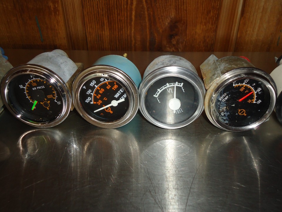 Vintage Datcon VDO Gauge Lot Water Temperature Air Pressure Fuel Gas | eBay