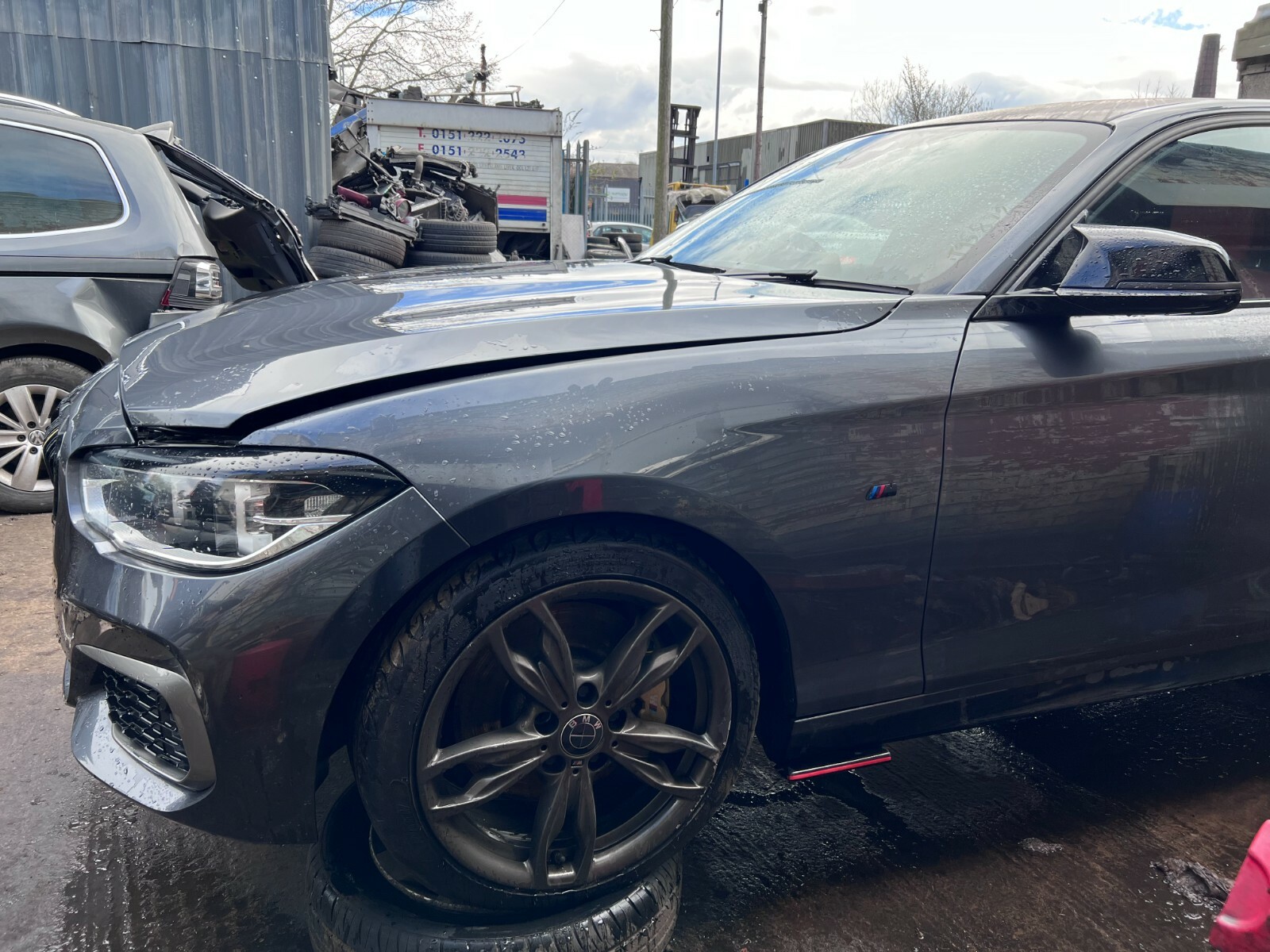 BMW 1 SERIES M140i COMPLETE FRONT END BUMPER HEADLIGHT WINGS RADS 2016 ...