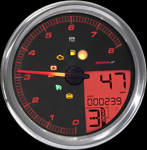 Koso Chrome Speedometer Tachometer for Harley Dyna Switchback 12-16 | eBay