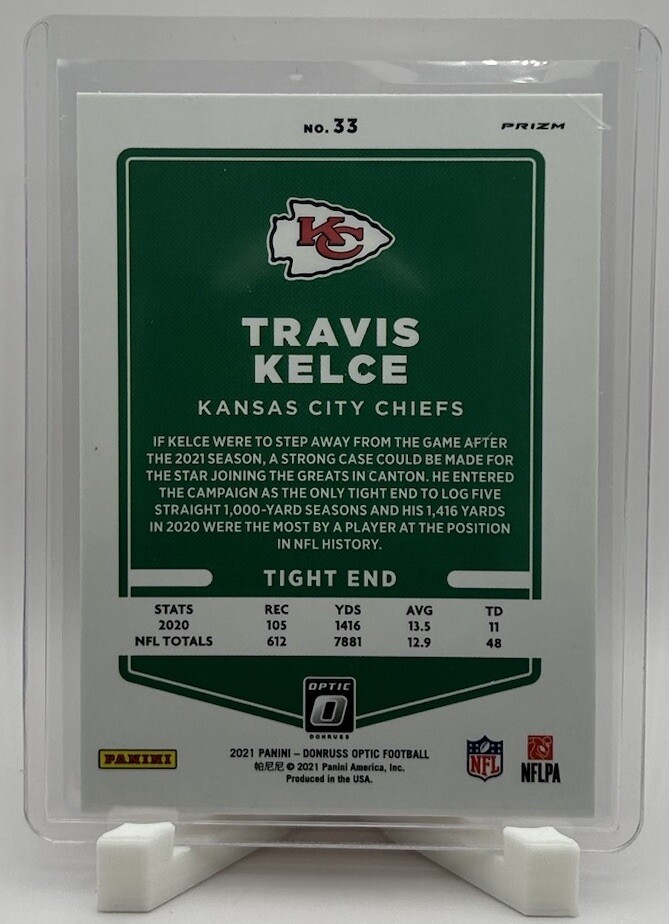 2021 Panini Donruss Optic Red Stars Prizm Travis Kelce #33 | eBay
