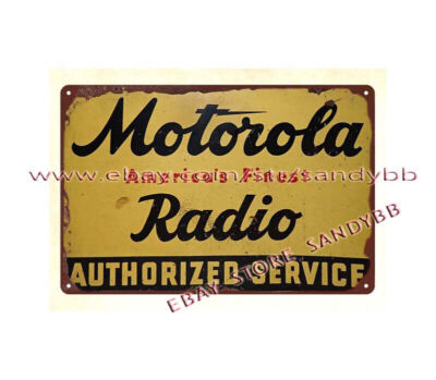 wall plaque wall decor Radio Authorized Service metal tin sign | eBay