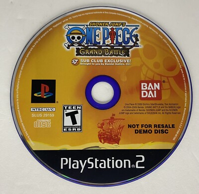 Shonen Jump's One Piece Grand Battle Demo Disc NFR PS2 Disc Only ...