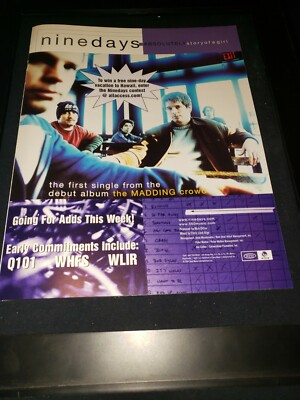 Nine Days Absolutely Story Of A Girl Rare Radio Promo Poster Ad Framed ...