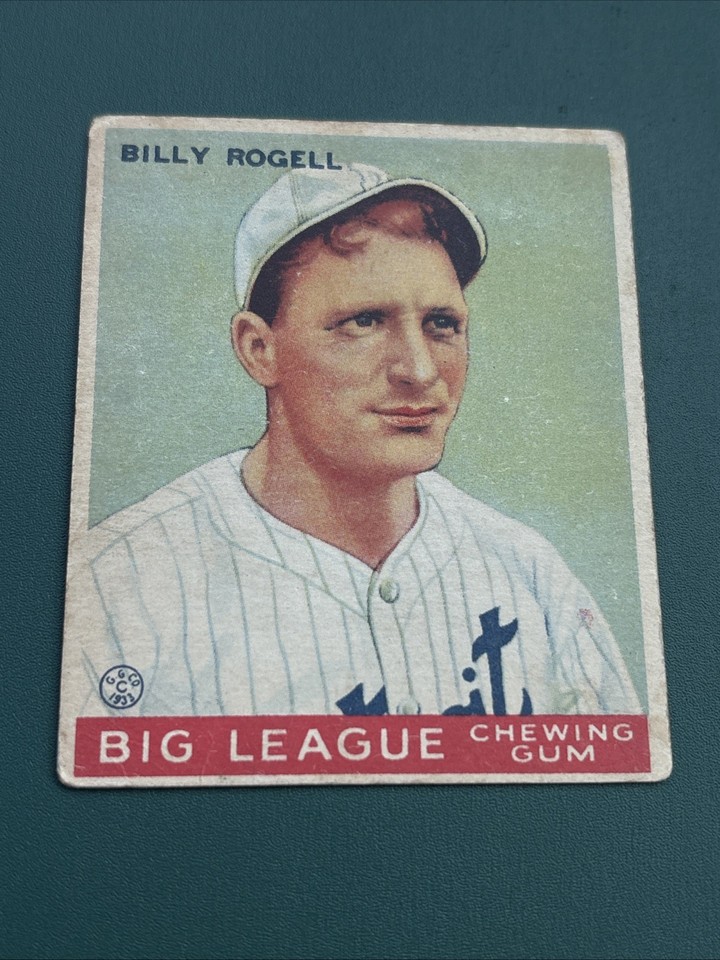 1933 GOUDEY BASEBALL #11 BILLY ROGELL DETROIT TIGERS CARD~FREE SHIPPING ...