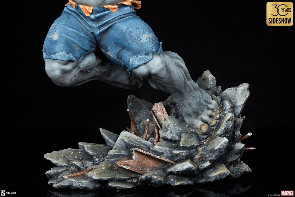 Sideshow Grey Hulk Incredible Origins 29"H x 15"W x 18"D, Sealed Box | eBay