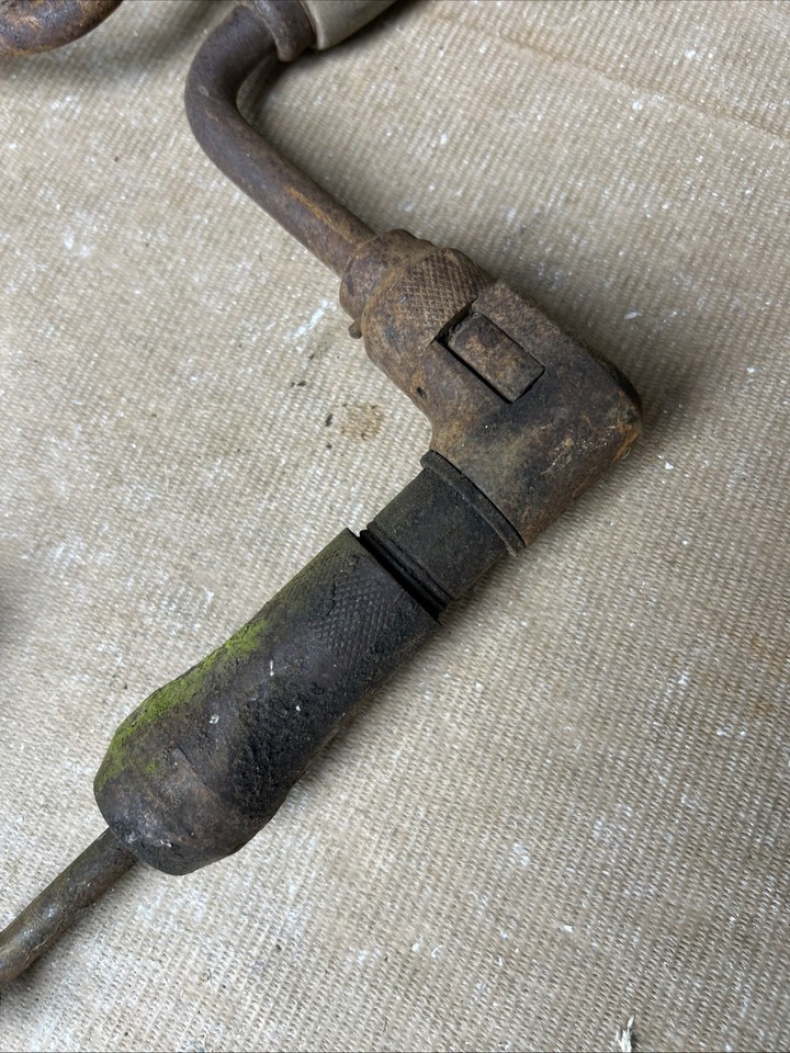 Antique Hand Drills Bit Tools Wood Handle Steel Old Iron Farm ...