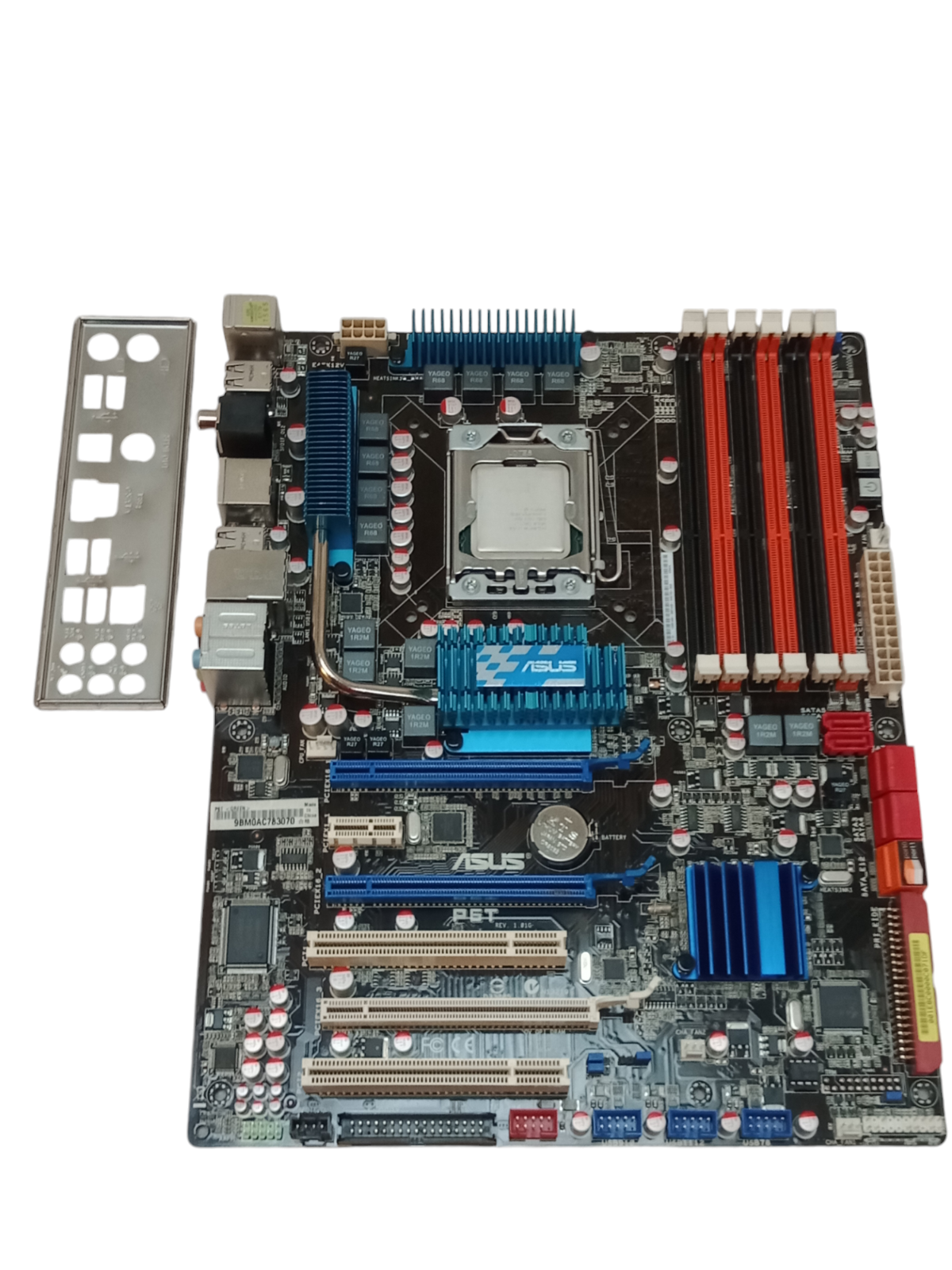 Asus P6T Rev. 1.01G Motherboard w/ I/O Shield + SLBEJ Core i7-920 CPU ...