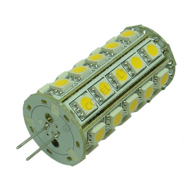 G4 30SMD 12v 24v (10-30v) DC 6W Tower Warm White LED Bulb Caravan Boat ...