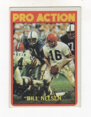 1972 TOPPS FOOTBALL IN ACTION BILL NELSEN CLEVELAND BROWNS #130 | eBay