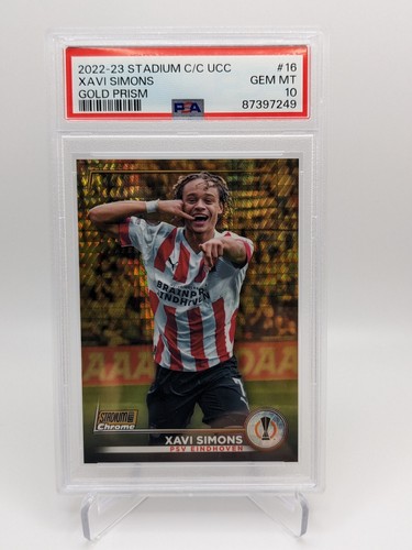 22-23 Topps Stadium Club Xavi Simons Gold Prism /50 PSA 10 💎 PSV | eBay