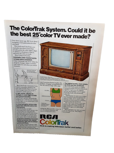 1977 RCA Color TV with Colortrak System Original Print Ad vintage | eBay