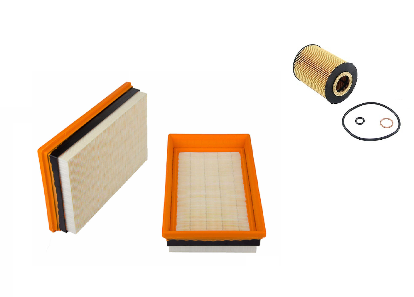 Left Right 2 Air +1 engine Oil Filter kit Set for e66 BMW 07-08 750i ...