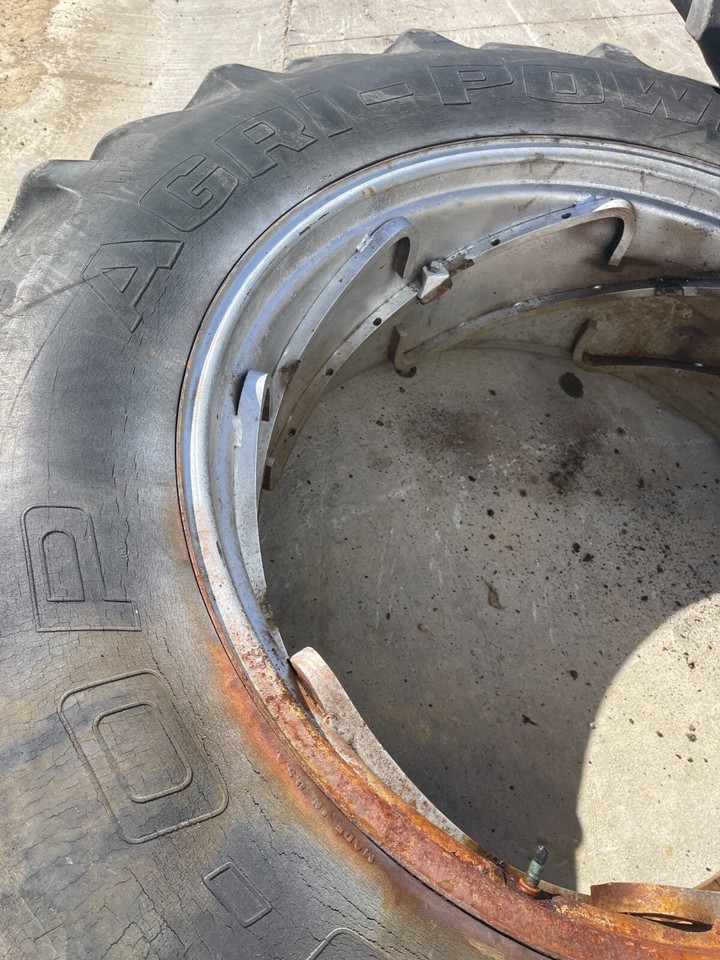 1978 Massey Ferguson MF 2705 Tractor 18.4-38 Rear Tires & Spin Out Rims ...