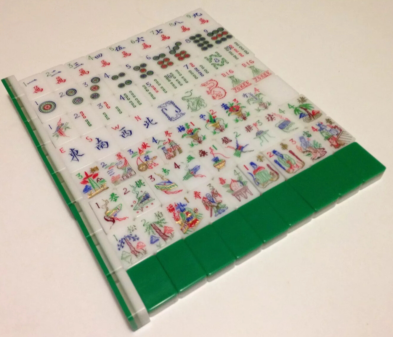 Green 3-Tone Tri-Color Tiles 1950s Mah Jong Jongg_ Joker/Replace_Lot3 ...