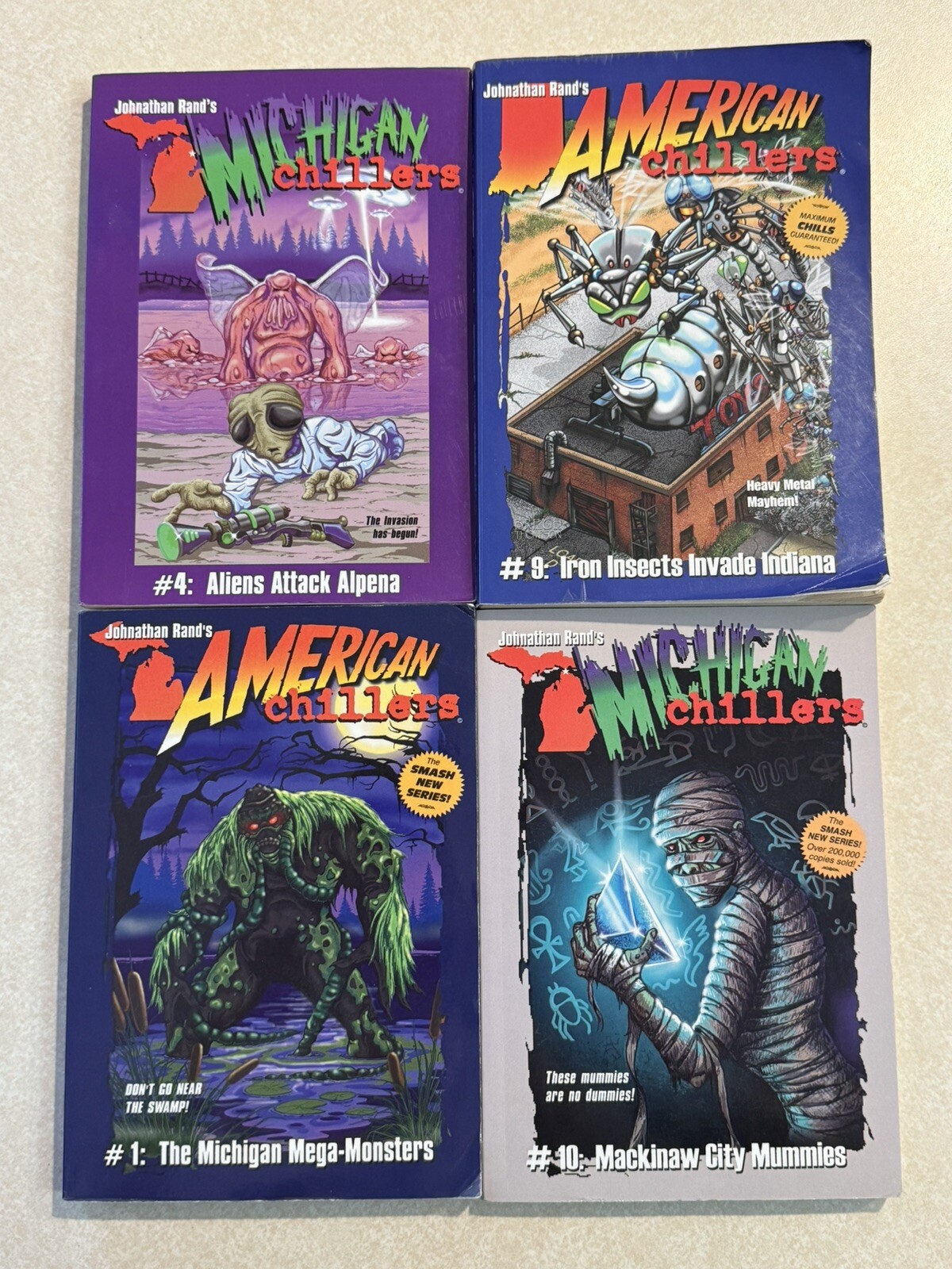 Jonathan Rand’s American Chillers Books Lot Of (4) Volume #1, #4, #9 ...