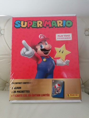Sticker Album neuf SUPER MARIO 20 pochettes + carte limitée - Panini ...
