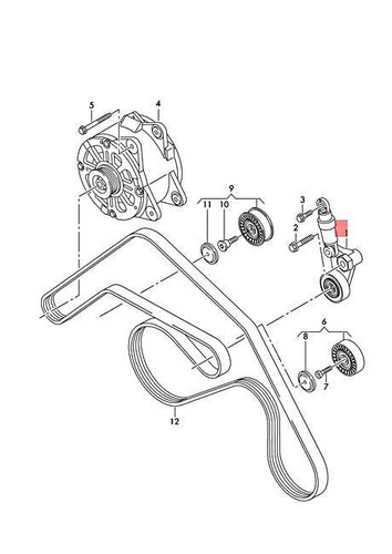 Genuine AUDI VW A8 S8 Quattro Phaeton Tensioner With Damper 07D903315J ...