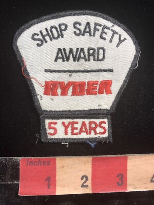 Vtg RYDER Trucks Patch SHOP SAFETY AWARD 5 YEARS 98B8 | eBay