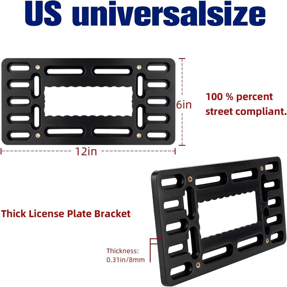 No Drill Front License Plate Bracket- Front License Plate Mounting Kit ...