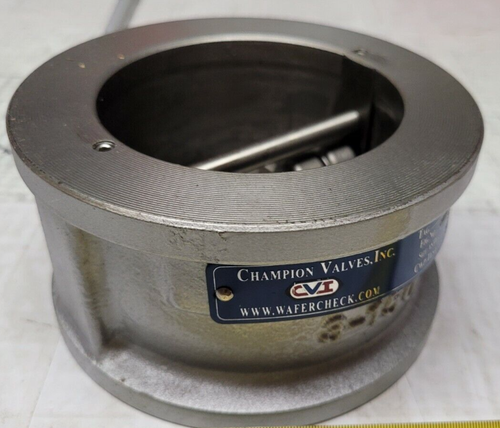 4" Champion Valves CVR15-CSSS-R-305 Class 150 CS Dual Plate Wafer Check ...