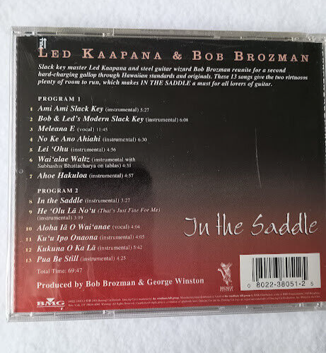 Led Kaapana Bob Brozman CD Slack Key Guitar Hawaiian In the Saddle NEW ...