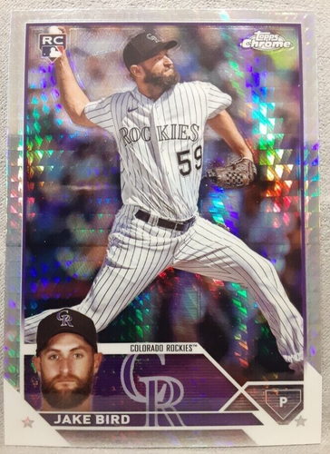 2023 Topps Chrome Update #USC27 Jake Bird RC Prism Refractor - Colorado ...