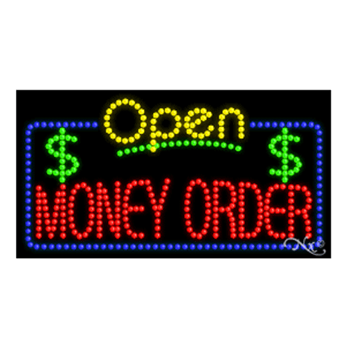Money Order LED Neon Sign 32"L x 17"H #25536 | eBay