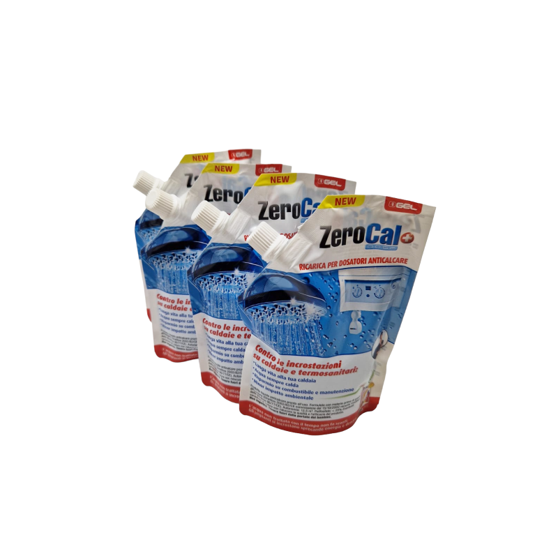 4 ENVELOPPES GEL ZEROCAL DOSE 250 GR RECHARGE POUR POMPES DOSEURS ...