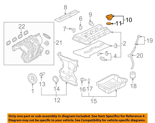 MITSUBISHI OEM 10-17 Outlander Cylinder Head-Oil Cap 1250A010 | eBay