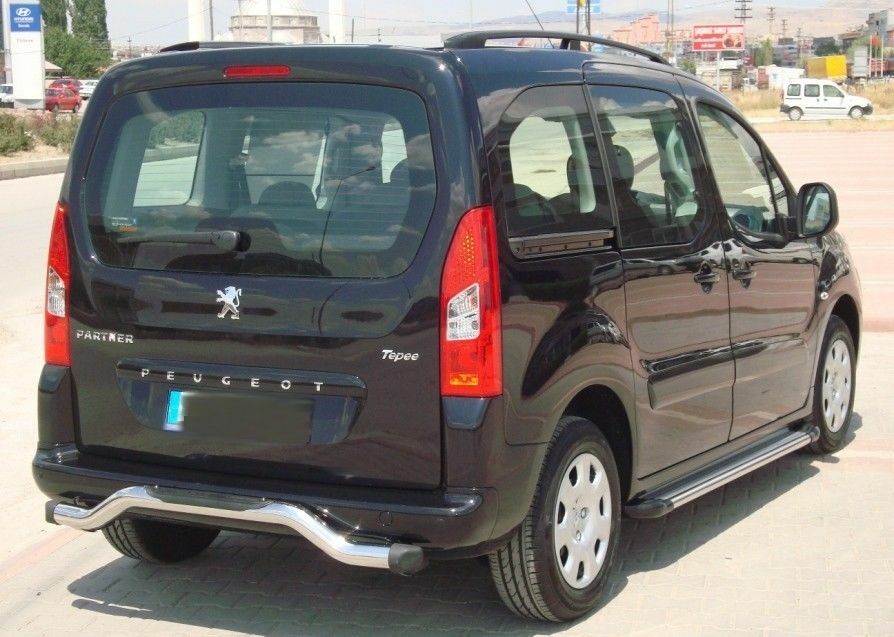 PEUGEOT PARTNER TEPEE Aluminium Roof Bars - Roof Rails Set BLACK 2008 ...