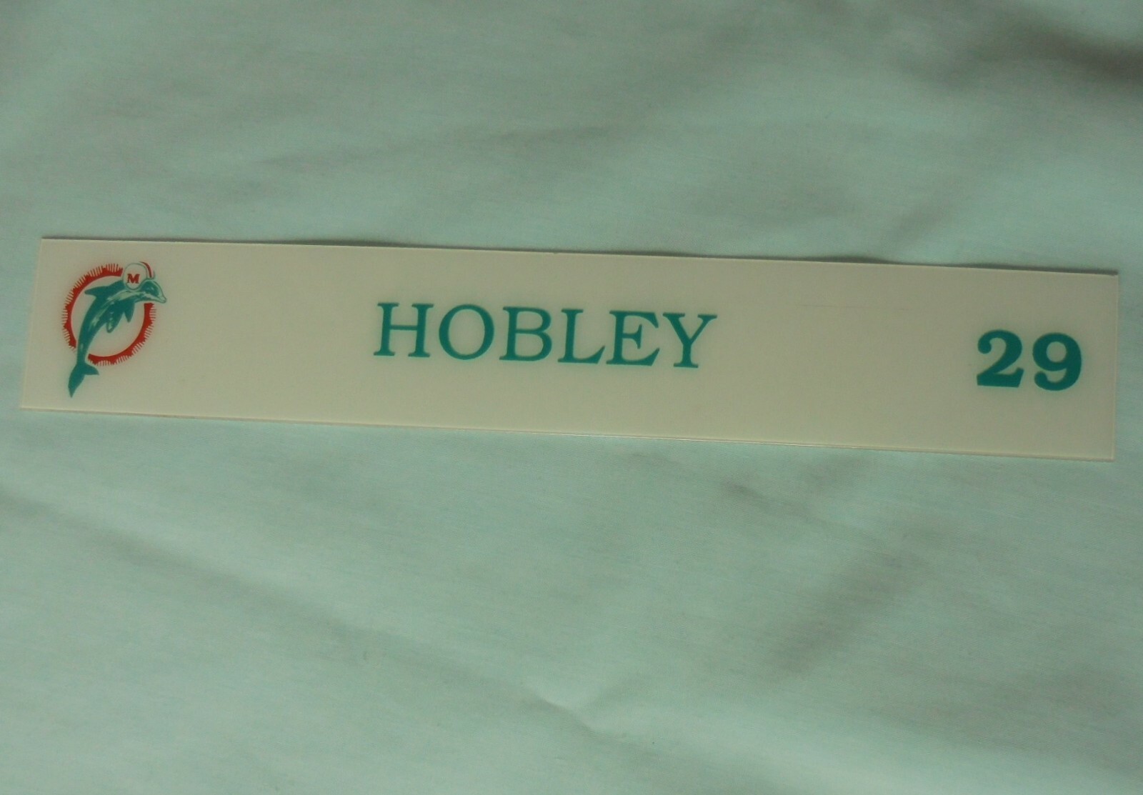 Liffort Hobley #29 Miami Dolphins NFL Football Game Used Locker Room ...