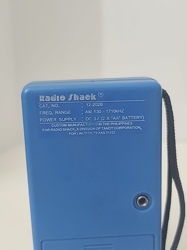 Realistic Vintage 12-202b Flavoradio Transistor AM Pocket Radio Blue | eBay